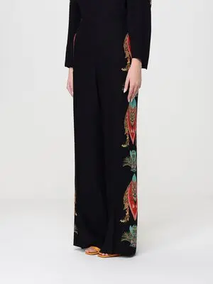 Etro Palazzo Trousers In Printed Silk