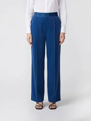 Patrizia Pepe Viscose Blend Palazzo Trousers - Blue