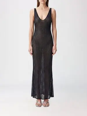 VENUJA Rhinestone Embroidered Mesh Evening Gown