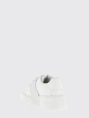 ROGER VIVIER Leather Trainers With Crystal Buckle - White