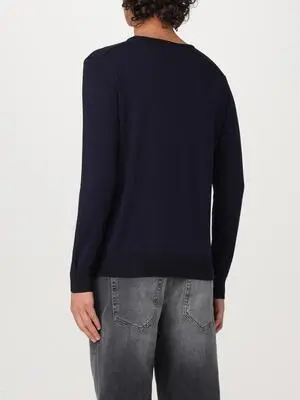 XC V-neck Fine Knit Jumper - Blue