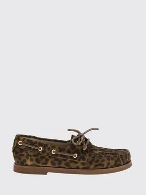 GIANVITO ROSSI Vandée Animal Print Suede Boat Loafers - Multicolor