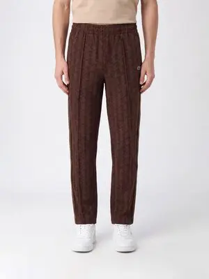 Lacoste Graphic Logo Cotton Blend Jogging Pants - Brown