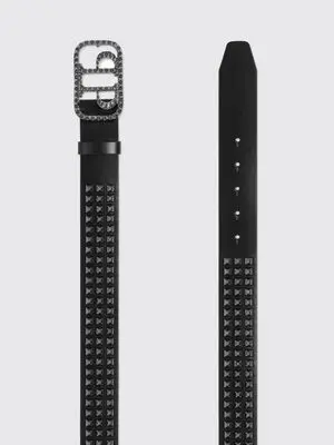 Philipp Plein Studded Leather Belt - Black
