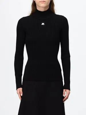 COURREGES Turtleneck Jumper - Black