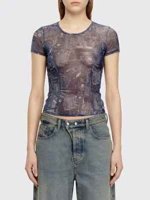DIESEL® Printed Jersey Top - Blue