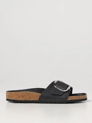 BIRKENSTOCK Madrid Big Buckle Leather Sandal - Black