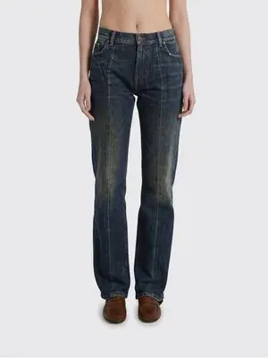 Versace Straight Cotton Denim Jeans - Blue