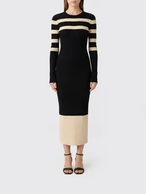 Patrizia Pepe Viscose Blend Midi Dress - Black