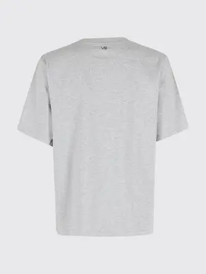 Victoria Beckham Cotton T-shirts With Slogan - Grey