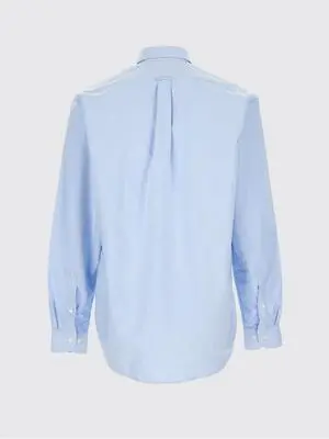 SEBAGO Long-sleeve Cotton Shirt With Button-down Collar And Patch Pocket - Gnawed Blue