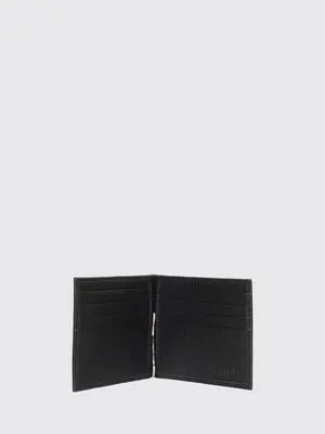 Orciani Micron Hammered Leather Wallet - Black