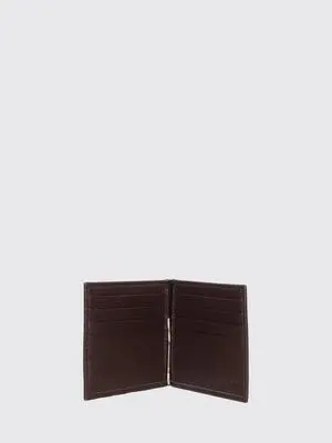 Orciani Micron Hammered Leather Wallet - Brown