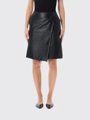 LOU LOU STUDIO Textured Leather Wrap Skirt