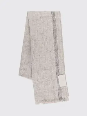 Brunello Cucinelli Linen Scarf - Grey