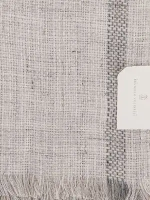 Brunello Cucinelli Linen Scarf - Grey