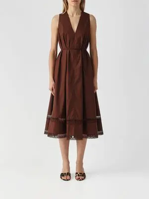 TWINSET Cotton Midi Dress - Brown