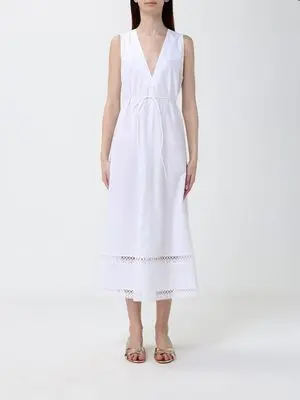 TWINSET Cotton Midi Dress - White