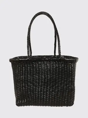 Dragon Diffusion Woven Leather Bag - Black