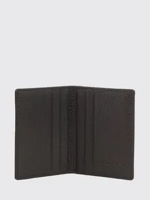 Orciani Micron Hammered Leather Credit Card Holder - Black