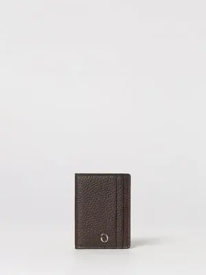 Orciani Micron Hammered Leather Credit Card Holder - Brown