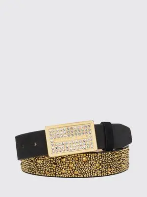 Philipp Plein Embellished Leather Belt With Rhinestones - Black 1