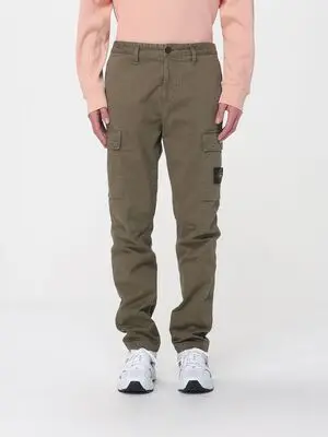 Stone Island Cotton Cargo Trousers - Green