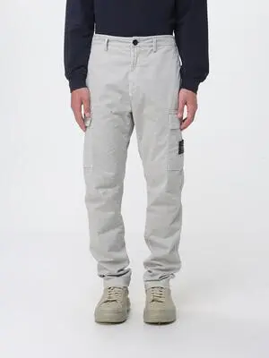 Stone Island Cotton Cargo Trousers - Grey