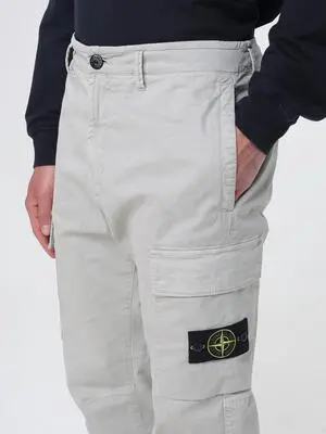 Stone Island Cotton Cargo Trousers - Grey