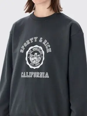 SPORTY & RICH Crewneck Sweatshirt With Logo Print