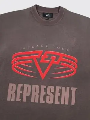 REPRESENT Cotton Crew-neck T-shirt With Logo - Brown