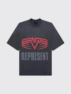 REPRESENT Cotton Crew-neck T-shirt With Logo - Grey