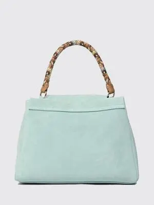 Orciani Sveva Soft Suede Bag With Embroidered Handle
