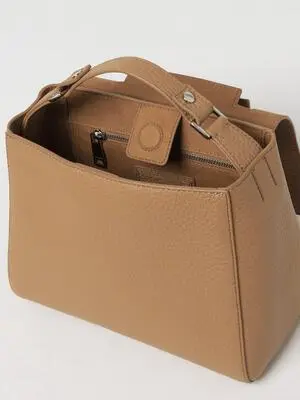 Orciani Sveva Soft Hammered Leather Bag - Biscuit