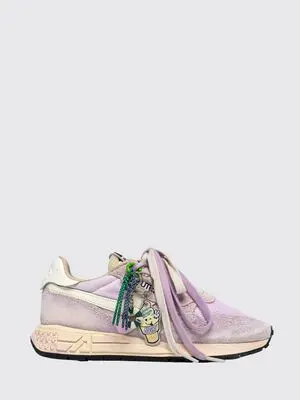 AUTRY Reelwind Super Vintage Suede And Mesh Sneakers With Charms - Lilac