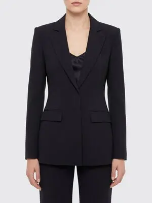 Patrizia Pepe Single-breasted Polyester Blazer - Black
