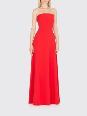 Solace London Long Crêpe Dress - Red