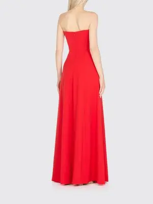 Solace London Long Crêpe Dress - Red