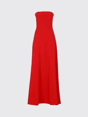 Solace London Long Crêpe Dress - Red