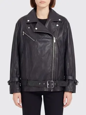 Pinko Leather Biker Jacket - Black