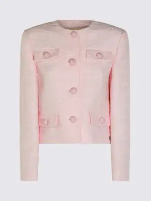 Valentino Garavani Cropped Slim Fit Tweed Blazer