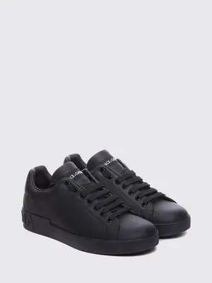 Dolce & Gabbana Portofino Smooth Calfskin Lace Up Sneakers