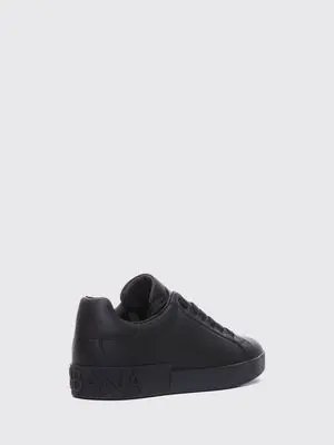 Dolce & Gabbana Portofino Smooth Calfskin Lace Up Sneakers