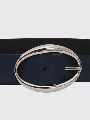 Orciani Hammered Leather Belt - Blue