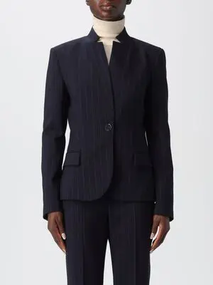 Pinko Tailored Blazer With Pin Stripes - Blue