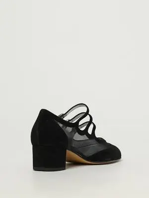 CAREL Suede Mesh Mary Jane Heels