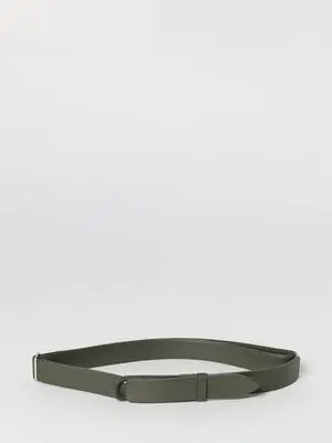 Orciani Nobuckle Hammered Leather Belt - Green