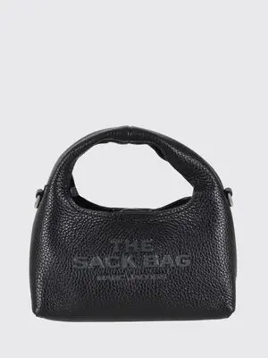 Marc Jacobs Sack Mini Hammered Leather Top Handle Bag With Pouch - Black