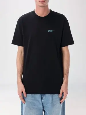 Obey Printed Cotton T-shirt - Black