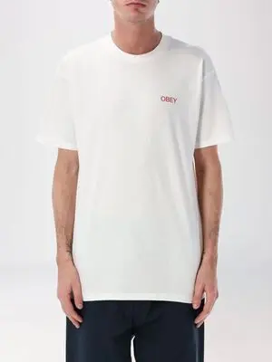 Obey Printed Cotton T-shirt - White